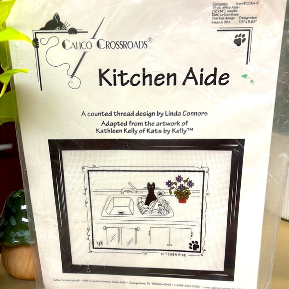 Office | Calico Crossroads Kitchen Aide Cross Stitch Kit Black And ...